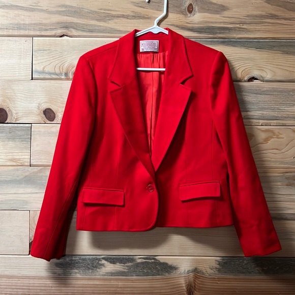 Pendleton | Jackets & Coats | Pendleton 0 Virgin Wool Red Blazer P14 ...